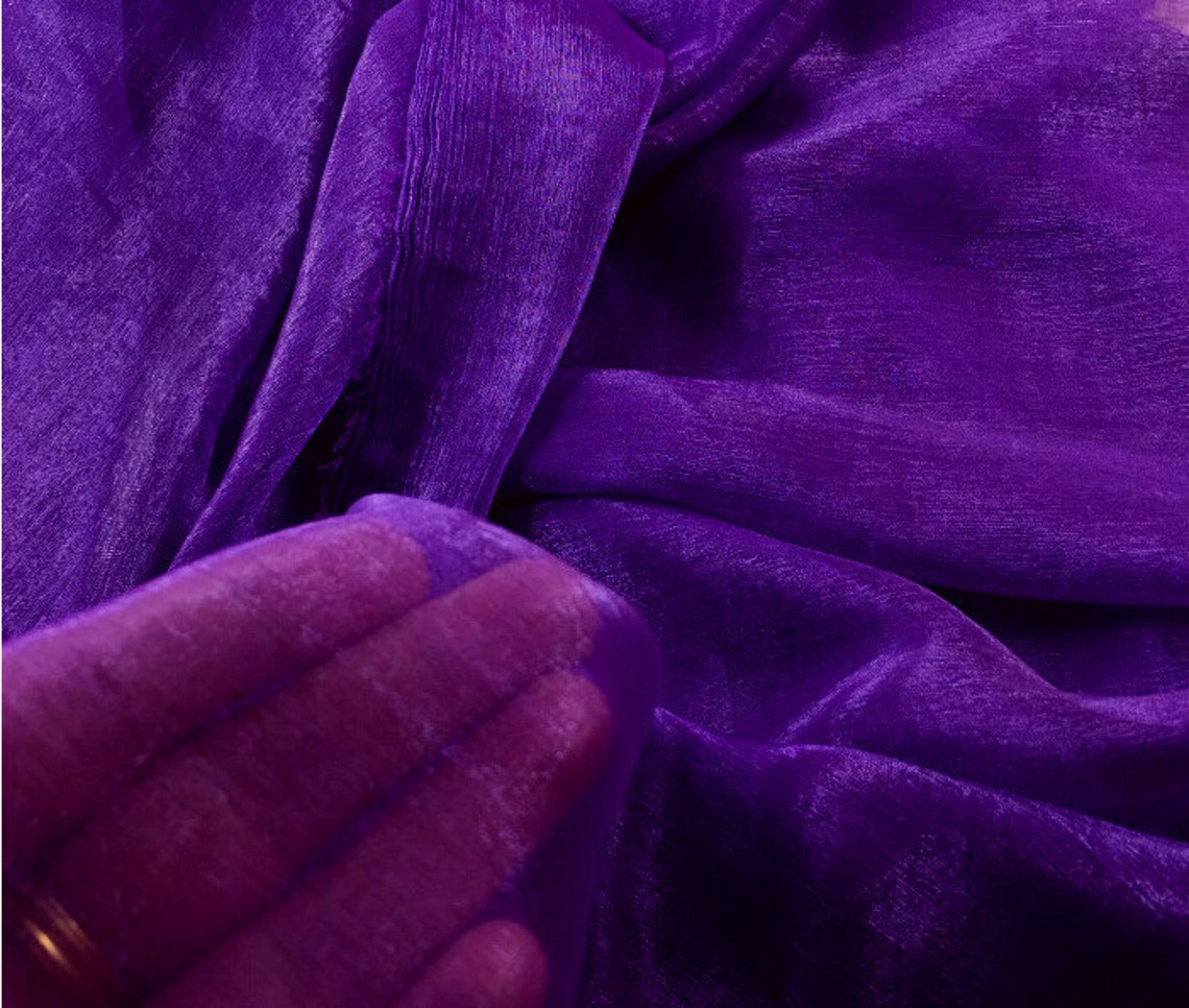 3 Meter 150cm 59 Width Dark Purple Crinkle Shot-silk - Etsy