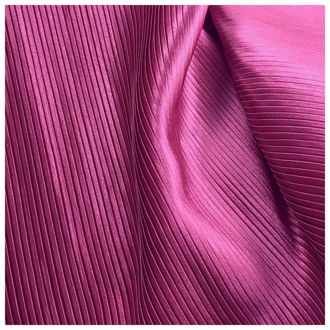 2 Meters 150cm 59.05" Width Peach Pink Fine Stripe Crumple Accordion ...