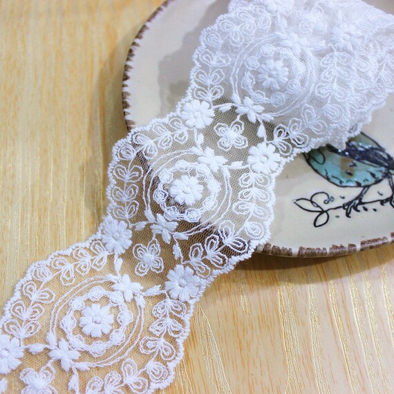 Mesh Lace Trim 10 Yard Ivory Transparent Tulle Cotton - Etsy