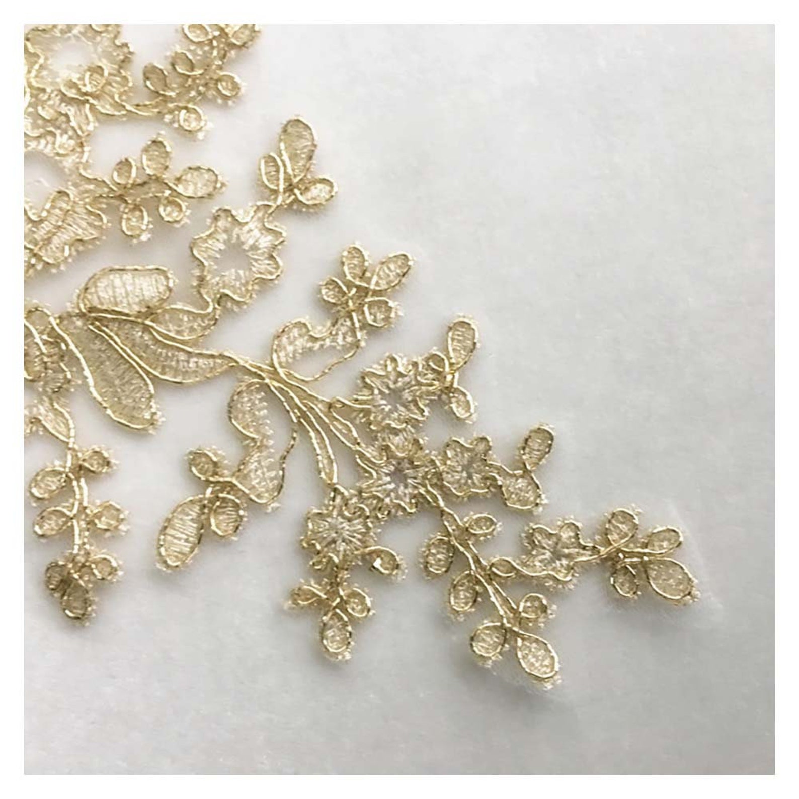 Gold Patches 10 PCS Bridal Wedding Embroidery Flower Appliques for ...