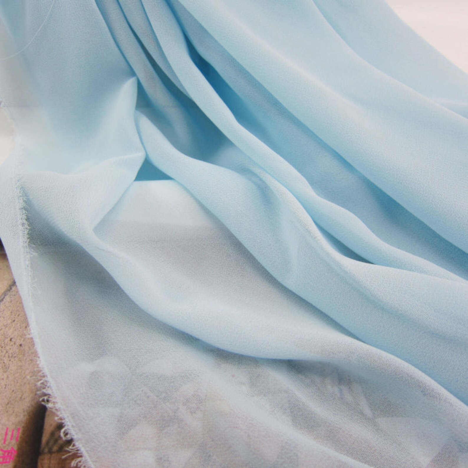 3 Meters 150cm 59 Wide Light Blue Soft Pearl Chiffon - Etsy