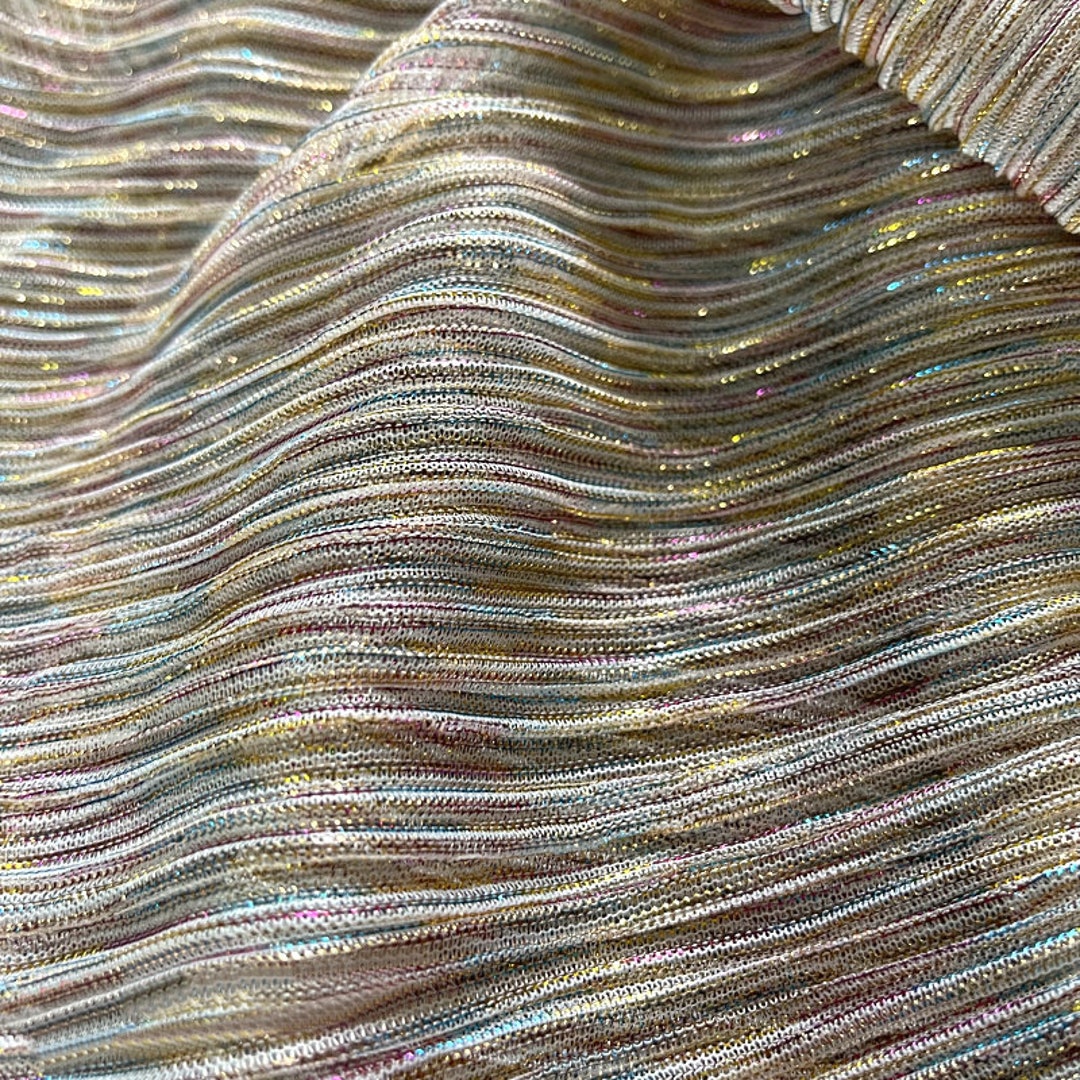 2 Meters Lotus Pink Shiny Ultra-fine Pleated Fabric Accordion Mesh ...