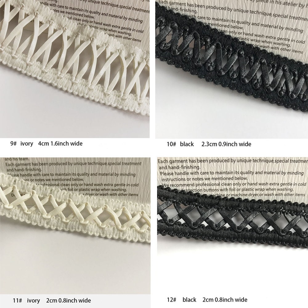 Sewing Trims 5 Yard Black Ivory Silver Gold Brown Khaki PU - Etsy