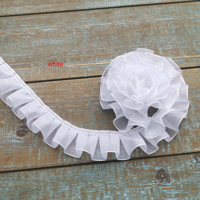 Ruffled Trims 20 Yards Lace Trim Ribbon Fabric for Dress Skirt - Etsy