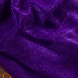 3 Meter 150cm 59" Width Dark Purple Crinkle Shot-silk Chiffon Crepe ...