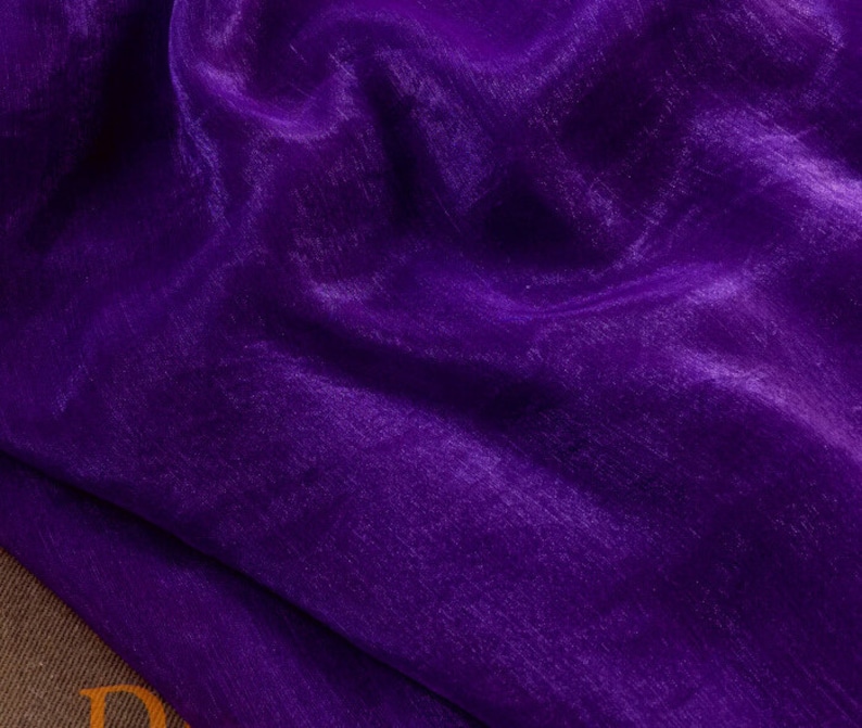 3 Meter 150cm 59 Width Dark Purple Crinkle Shot-silk - Etsy