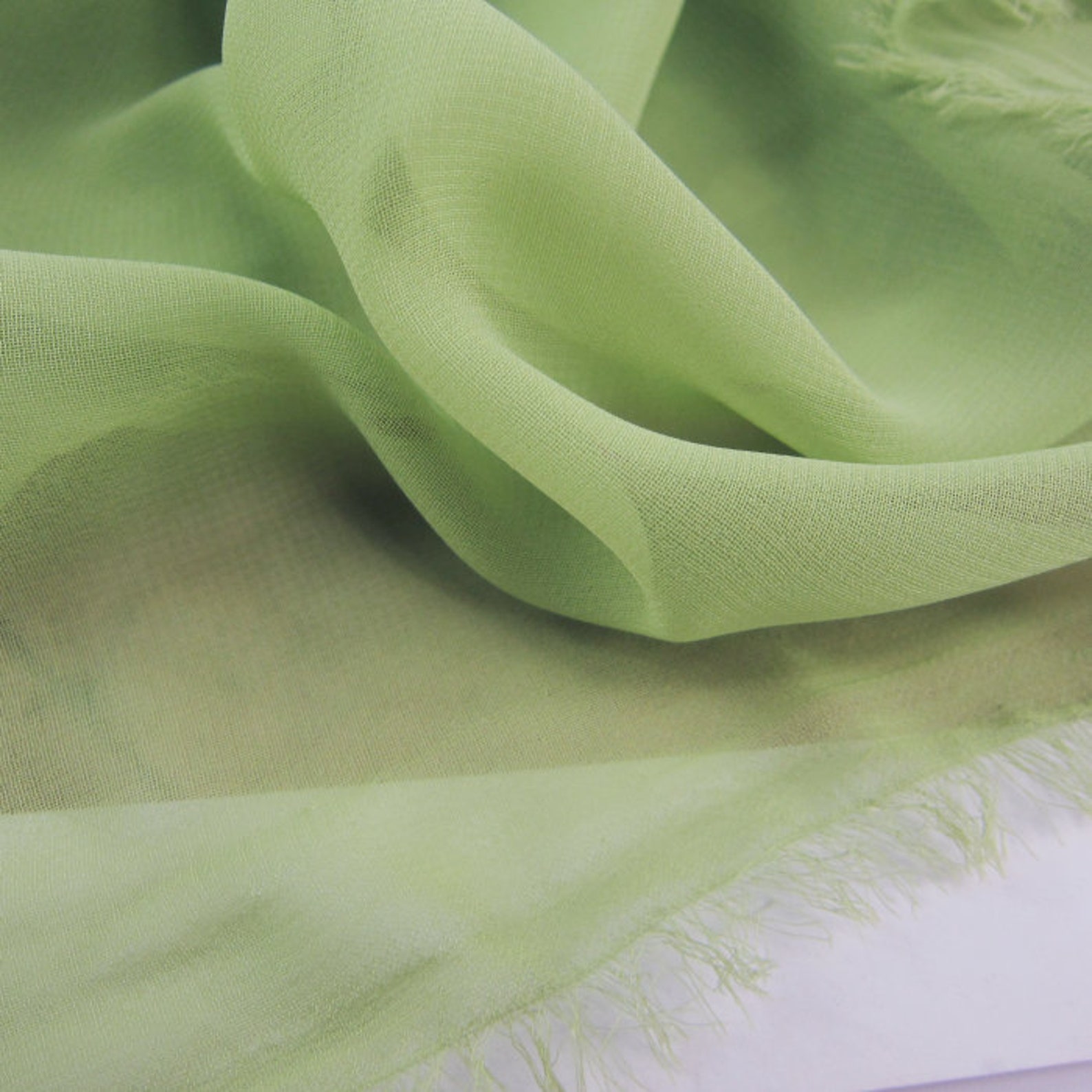 3 Meters 150cm 59 Wide Green Soft Gauze Chiffon Fabric | Etsy