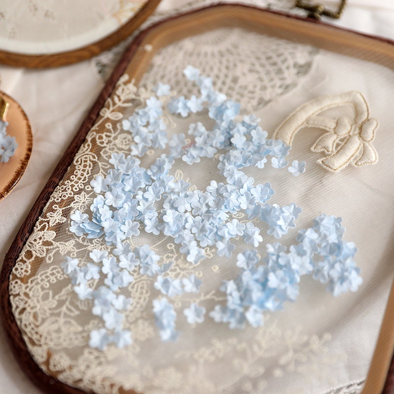 200pcs Ivory Pink Blue Purple Red Craft Flower Appliques | Etsy