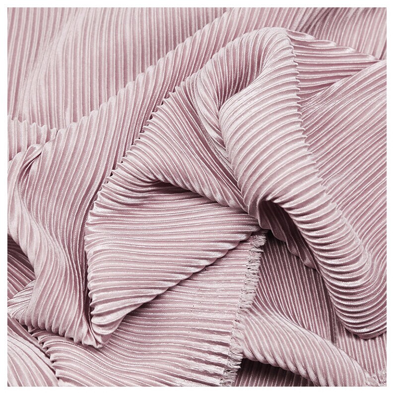 Blue Pleated Fabric Stretch Fabric Line Texture Elastic Fine Stripe ...