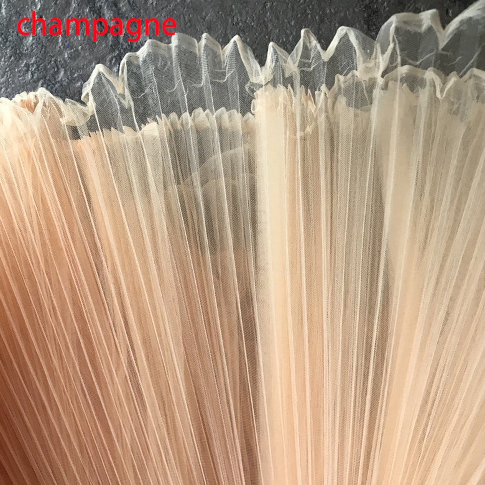 2 Meters Light Purple Pleated Mesh Tulle Fabric Hard Net Stiff - Etsy