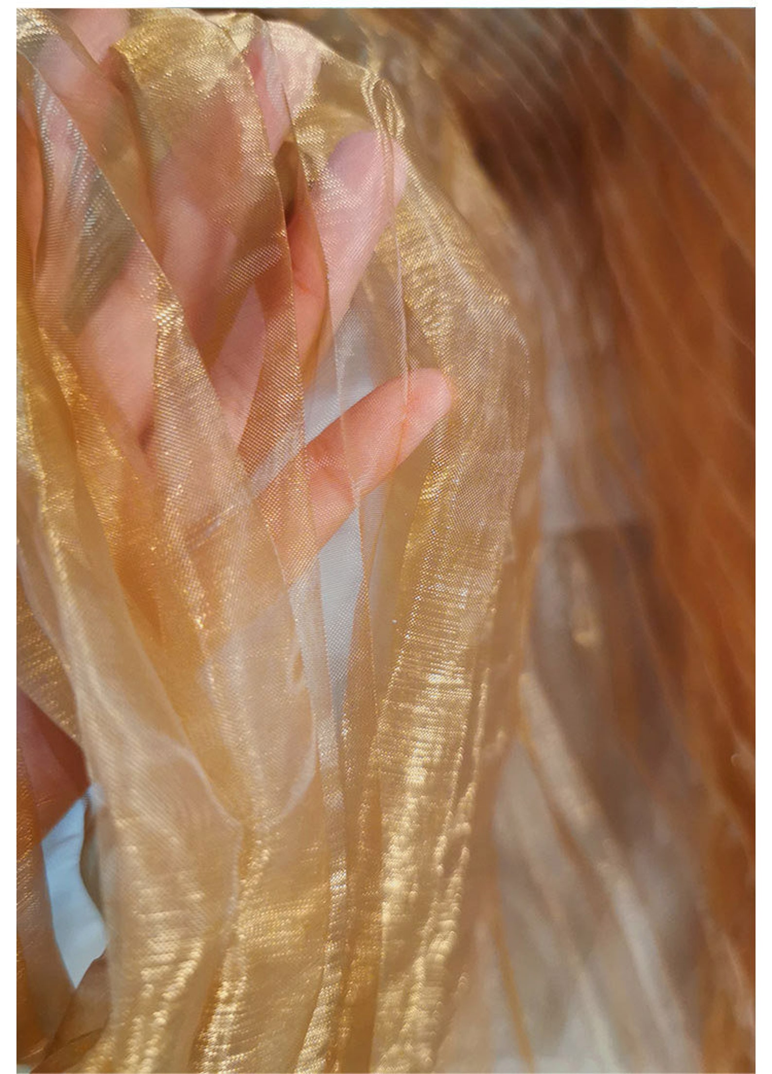 Gold Coffee Pleated Tulle Fabric Magic Color Laser Plisse - Etsy