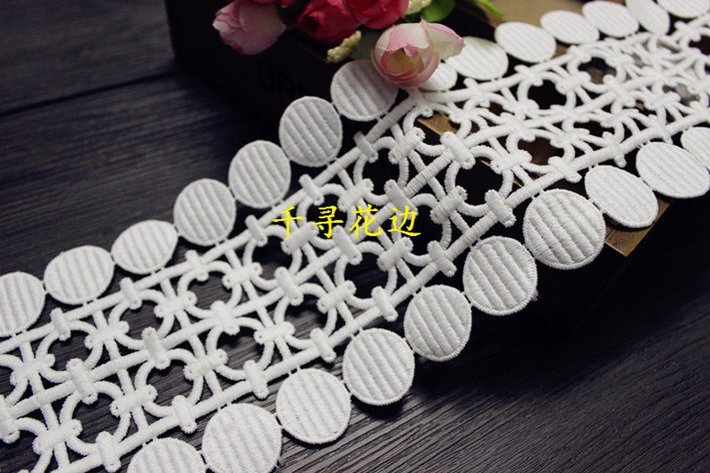 5 Yard 10.5cm 4.13 Wide Ivory Embroidery Tapes Lace Trim | Etsy