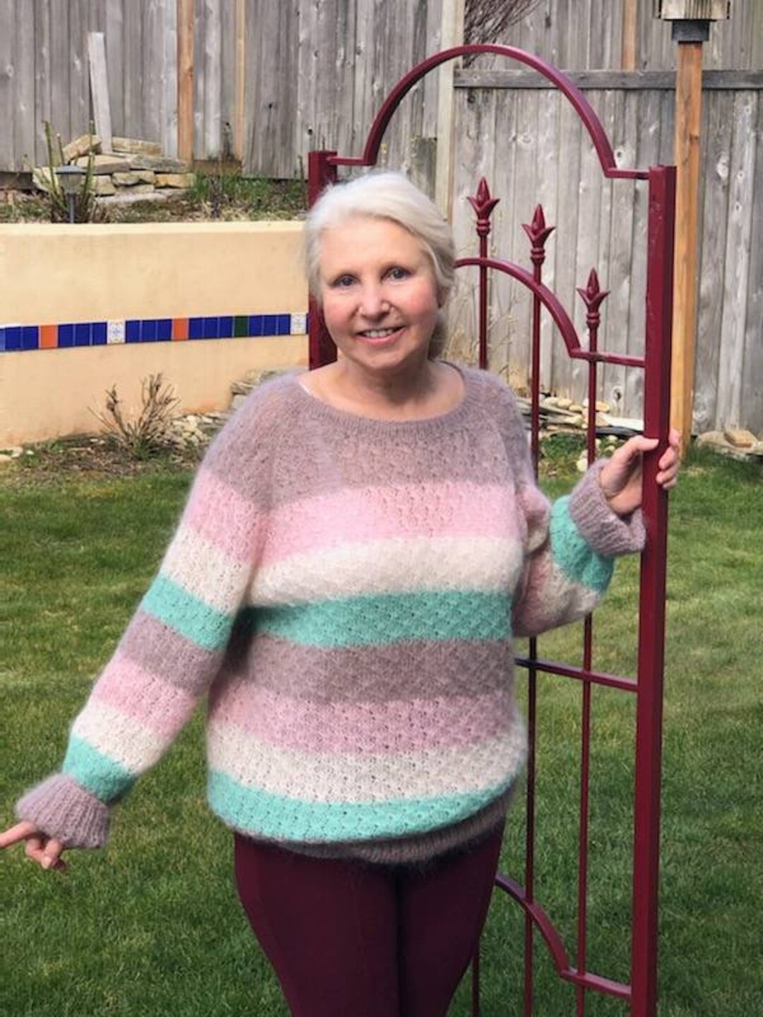 Classic Italian Mohair Sweater - Hand Knitted - Pastel Colors - Etsy