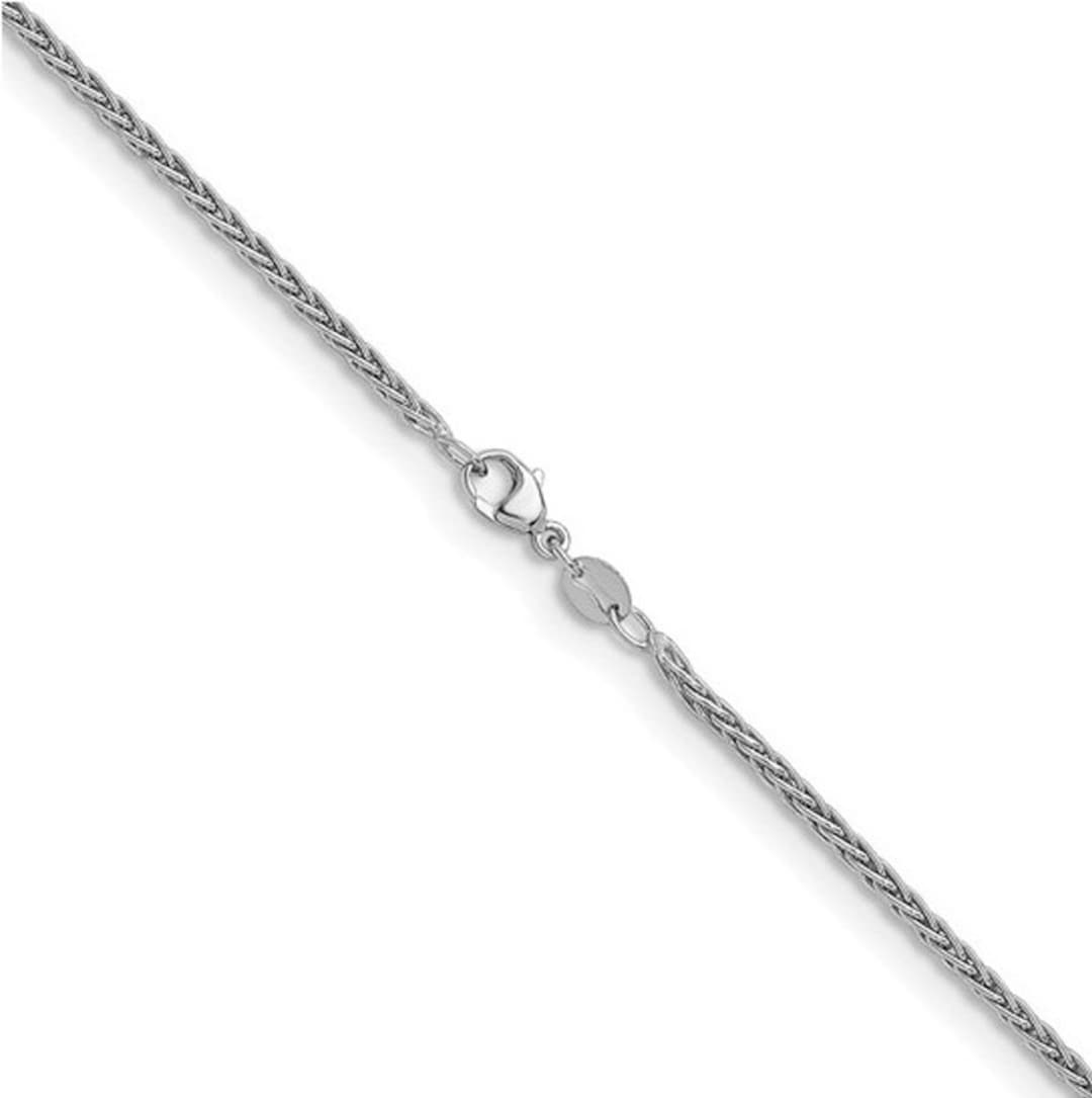 2.0mm Platinum PT950 Solid Wheat Chain Necklace 16" 18" 20" 24" or 30 ...