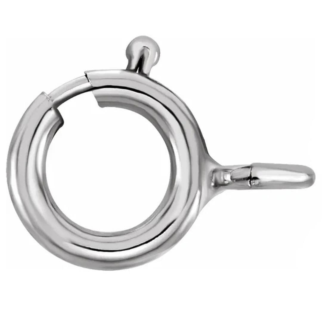 Platinum PT 950 5mm Seamless Spring Ring Clasp W/ Open Jump Ring - Etsy