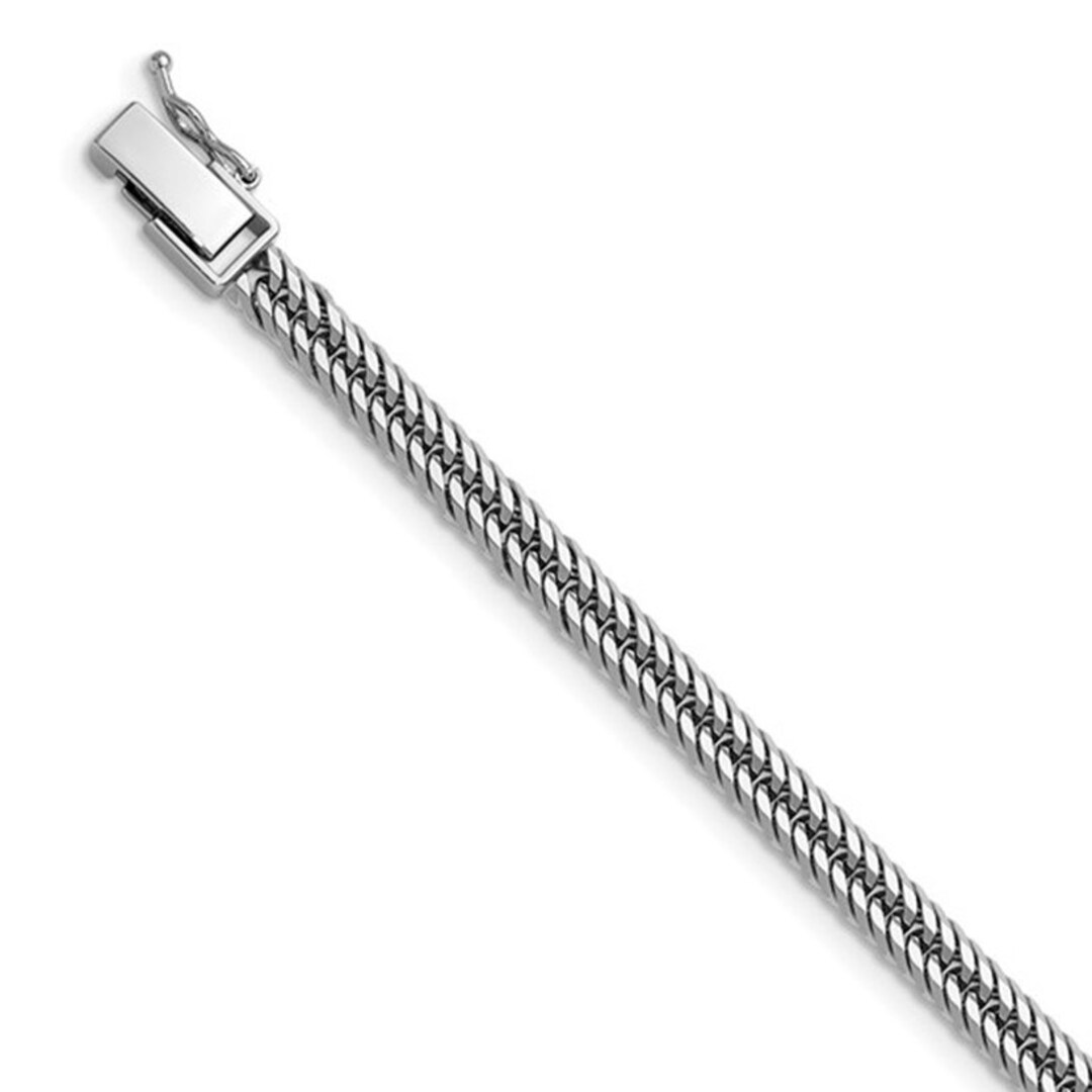 4.3mm Platinum Triple Diamond Cut Curb Chain Necklace PT950 18" 20" 24 ...