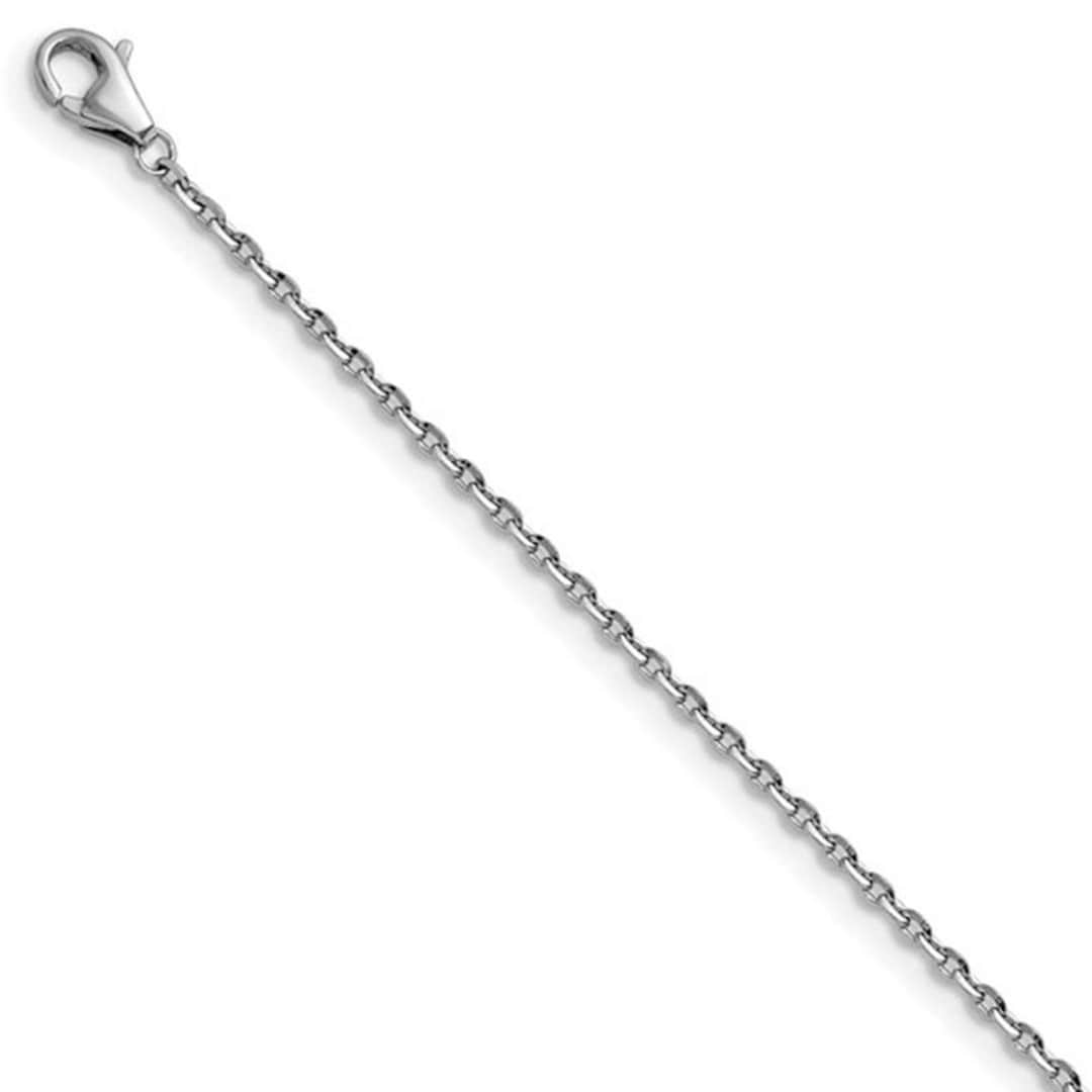 1.5mm Platinum Solid Diamond Cut Cable Chain PT950 16" 18" 20" 24" - Etsy