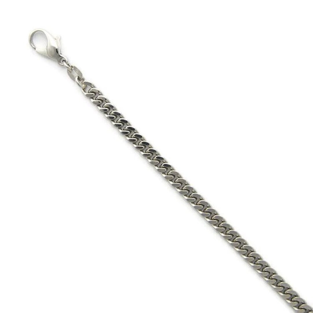 3.4mm Platinum Diamond Cut Curb Chain PT950 18