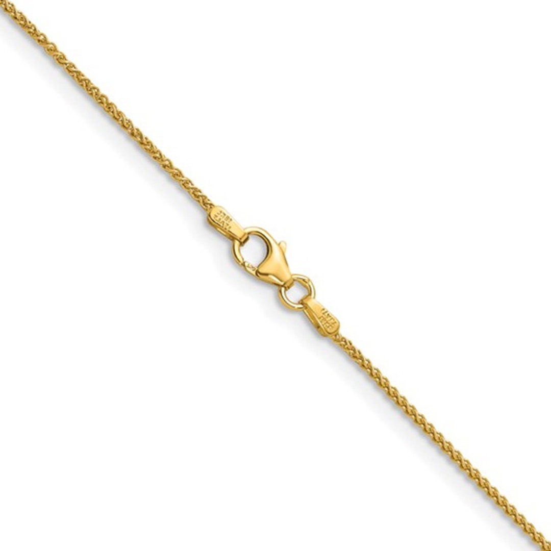 1.3mm 18K Yellow Gold Wheat Chain Necklace 16" 18" 20" 24" 30" Made in ...