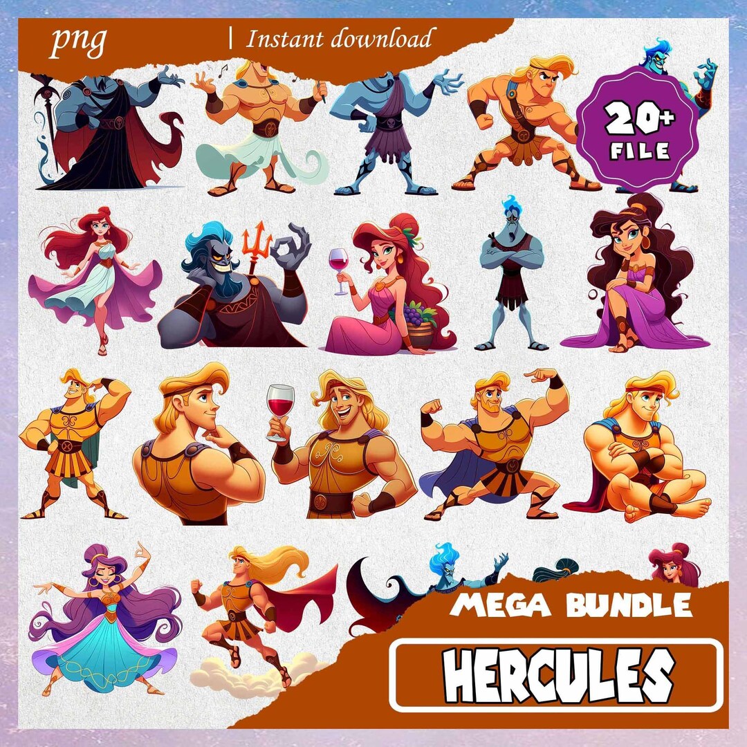 Hercules Bundle Mega Svg, Hercules Png, Hercules Clipart, Hercules Svg ...