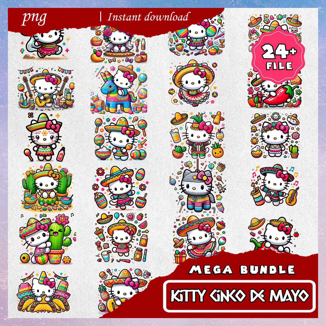Kitty Cinco De Mayo Svg,fiesta Squad Png, Cinco De Mayo Squad Bundle ...