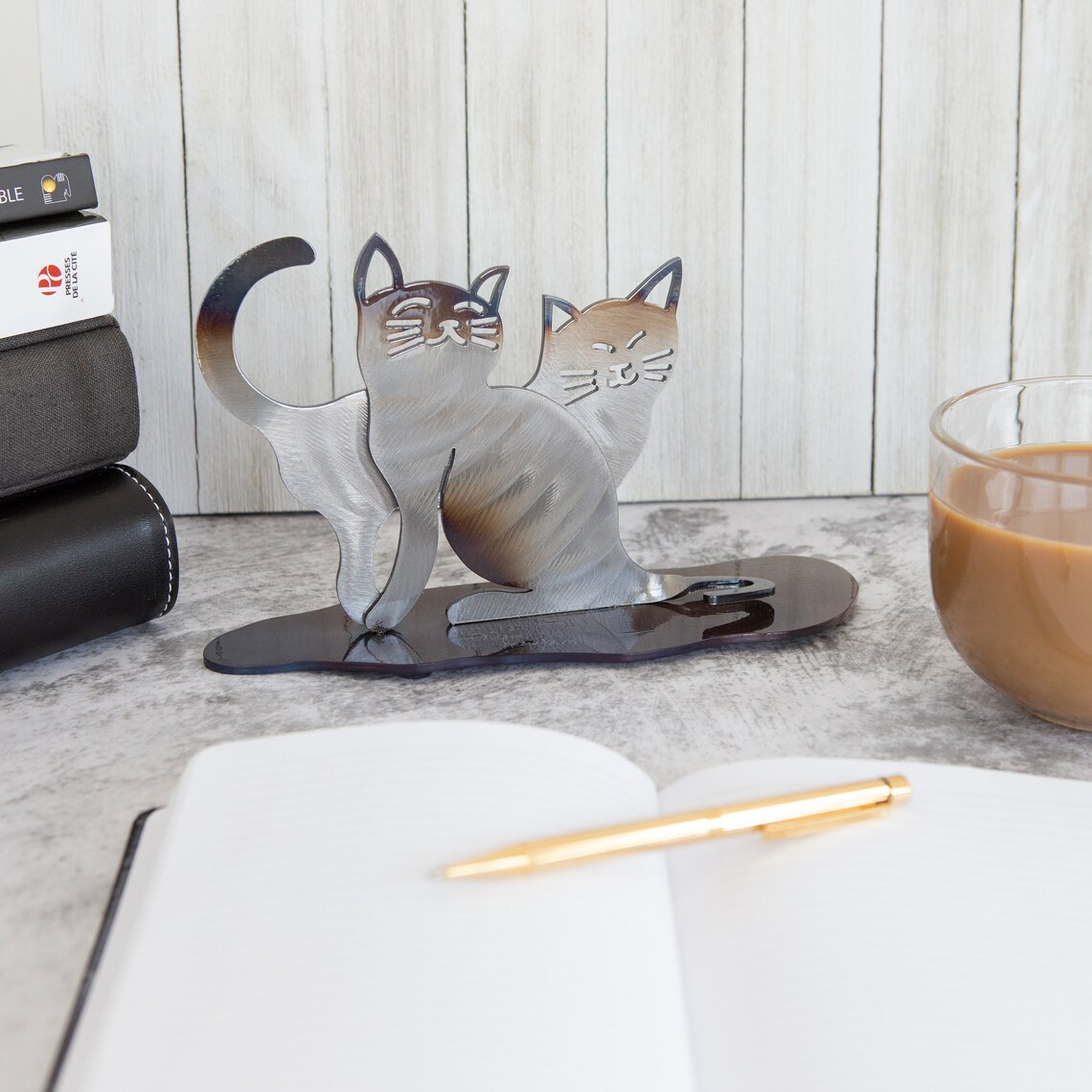 Personalized Gift- Iron Cat Sculpture for Cat Memorial and Decoration ...