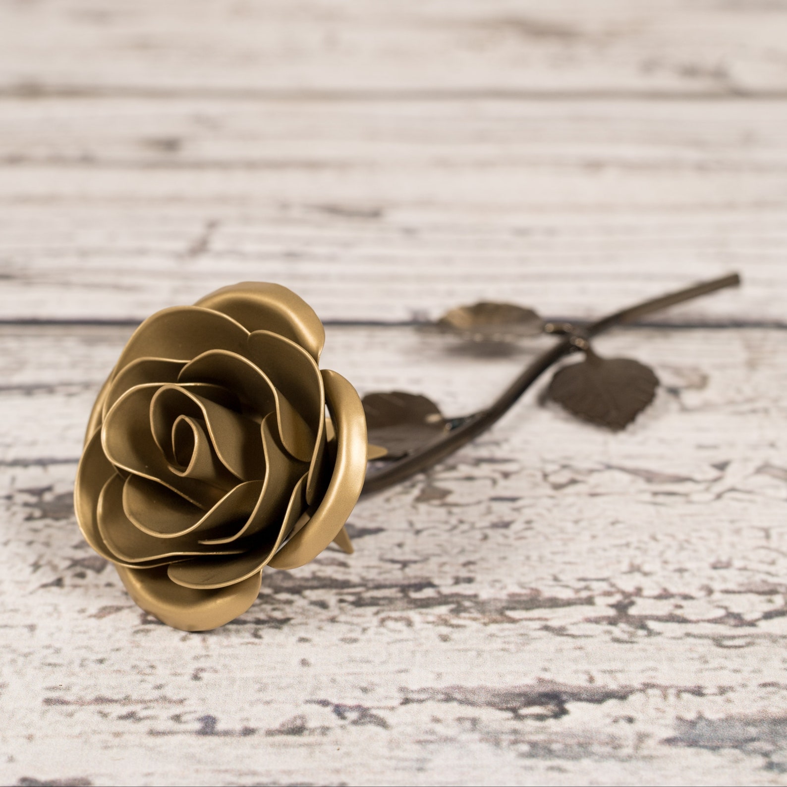 Personalized Gift Gold Metal Rose for 50th Anniversary | Etsy