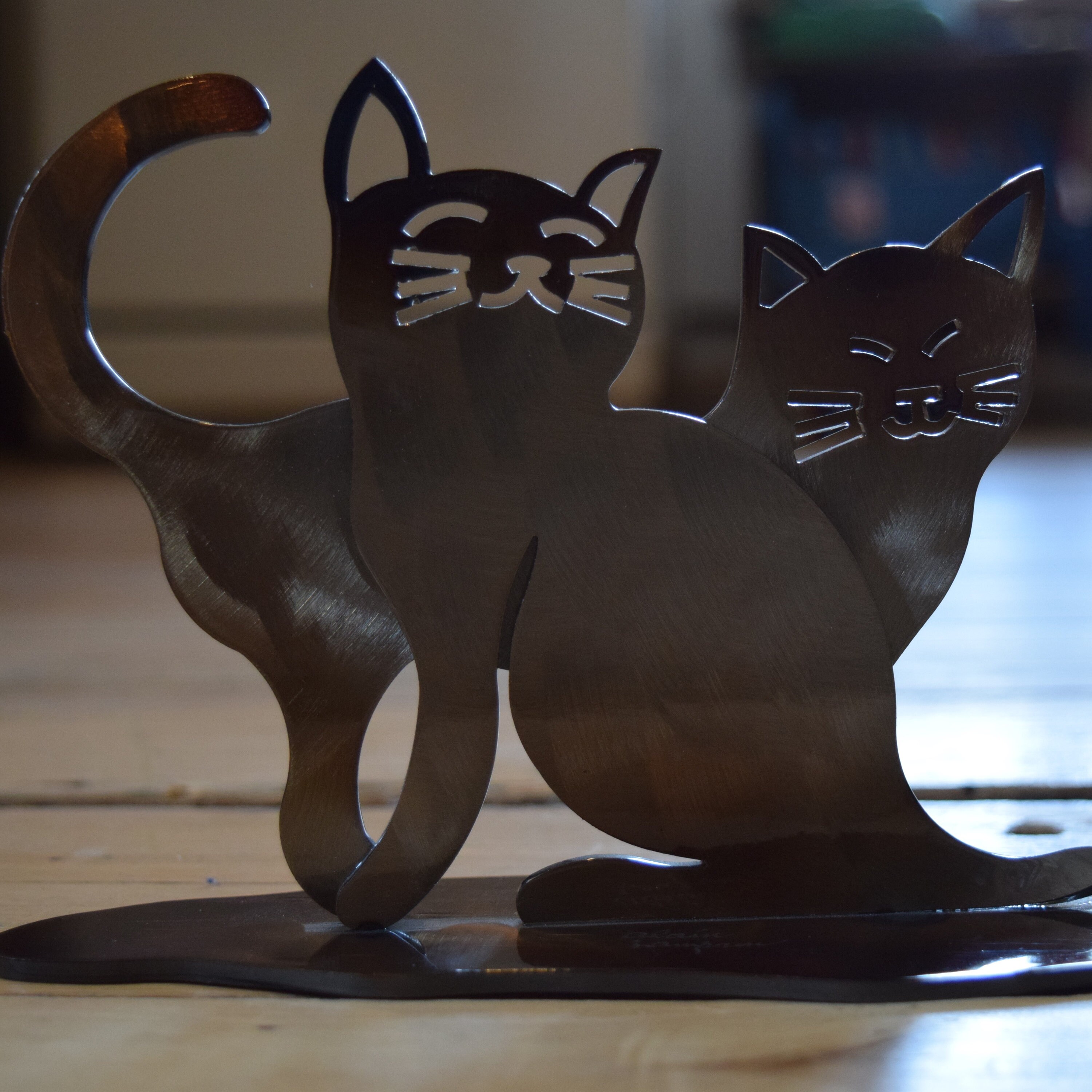 Personalized Gift- Iron Cat Sculpture for Cat Memorial and Decoration ...