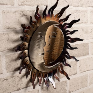 Wrought Iron Sun and Moon Sculpture, Wall Art - Etsy