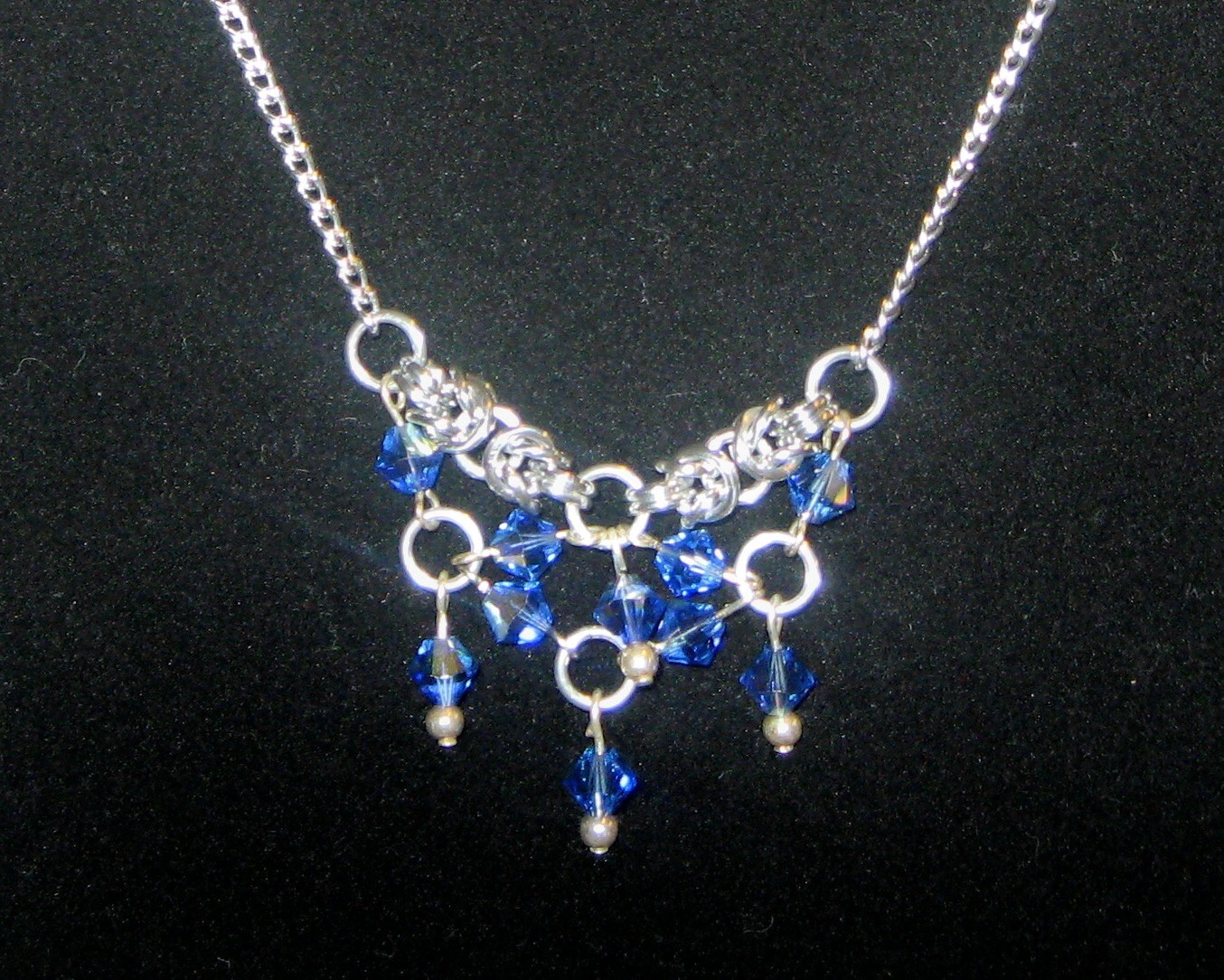 The Princess Chainmail Necklace With Austrian Crystals (byzantine) - Etsy