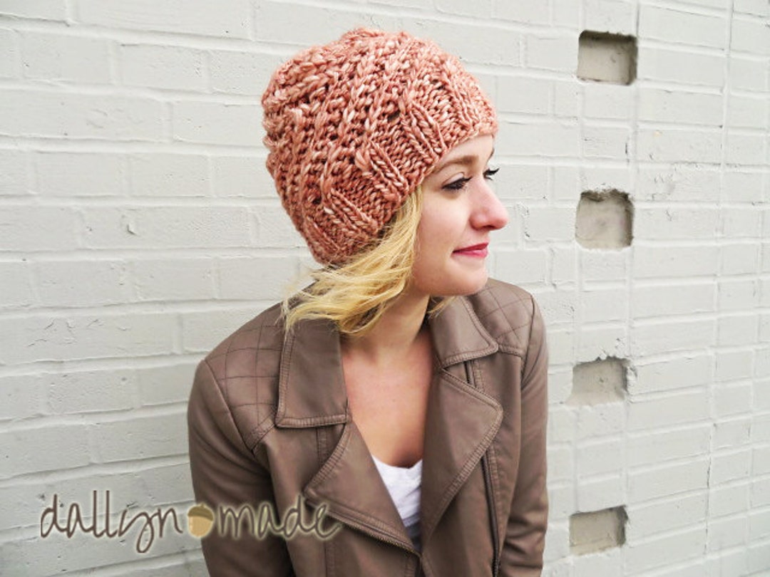 Boho Beanie, Women's Hat, Winter Accessory, Gift for Her, Orange Beanie ...