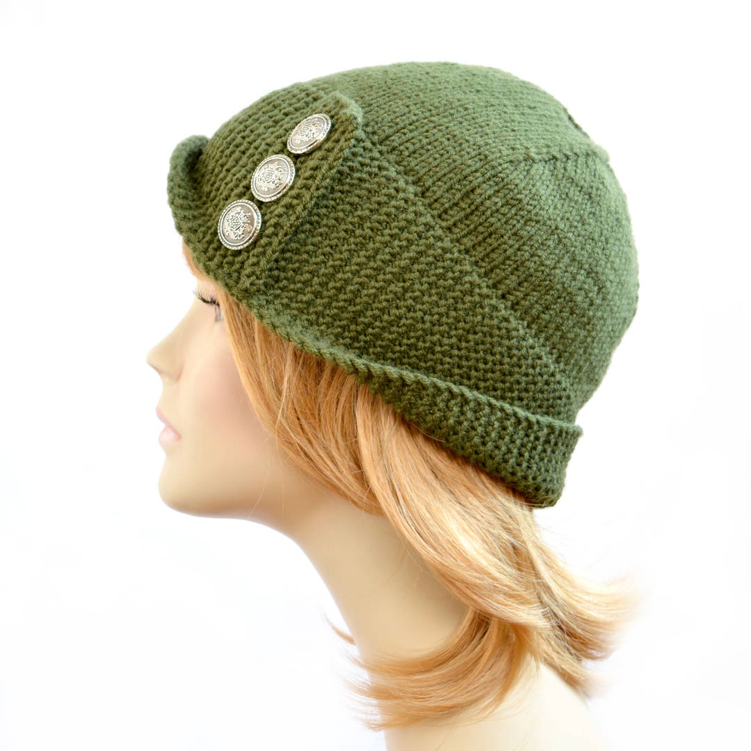 Hat Knitting Pattern // Robin Hood Hat Pattern, Womens Robin Hood Hat ...