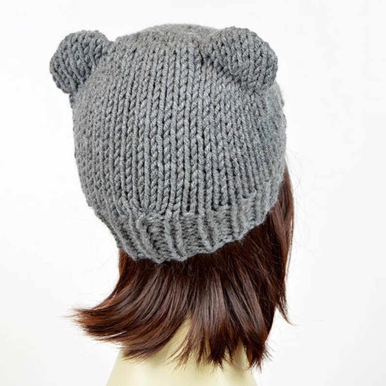 Bear Beanie Bear Ear Beanie Womens Bear Hat Knitted Bear Hat - Etsy
