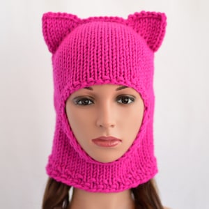Cat Ear Balaclava Sheisty Cat Ski Mask Pink Cat Balaclava Sheisty Cat ...