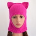Cat Ear Balaclava Sheisty Cat Ski Mask Pink Cat Balaclava Sheisty Cat ...
