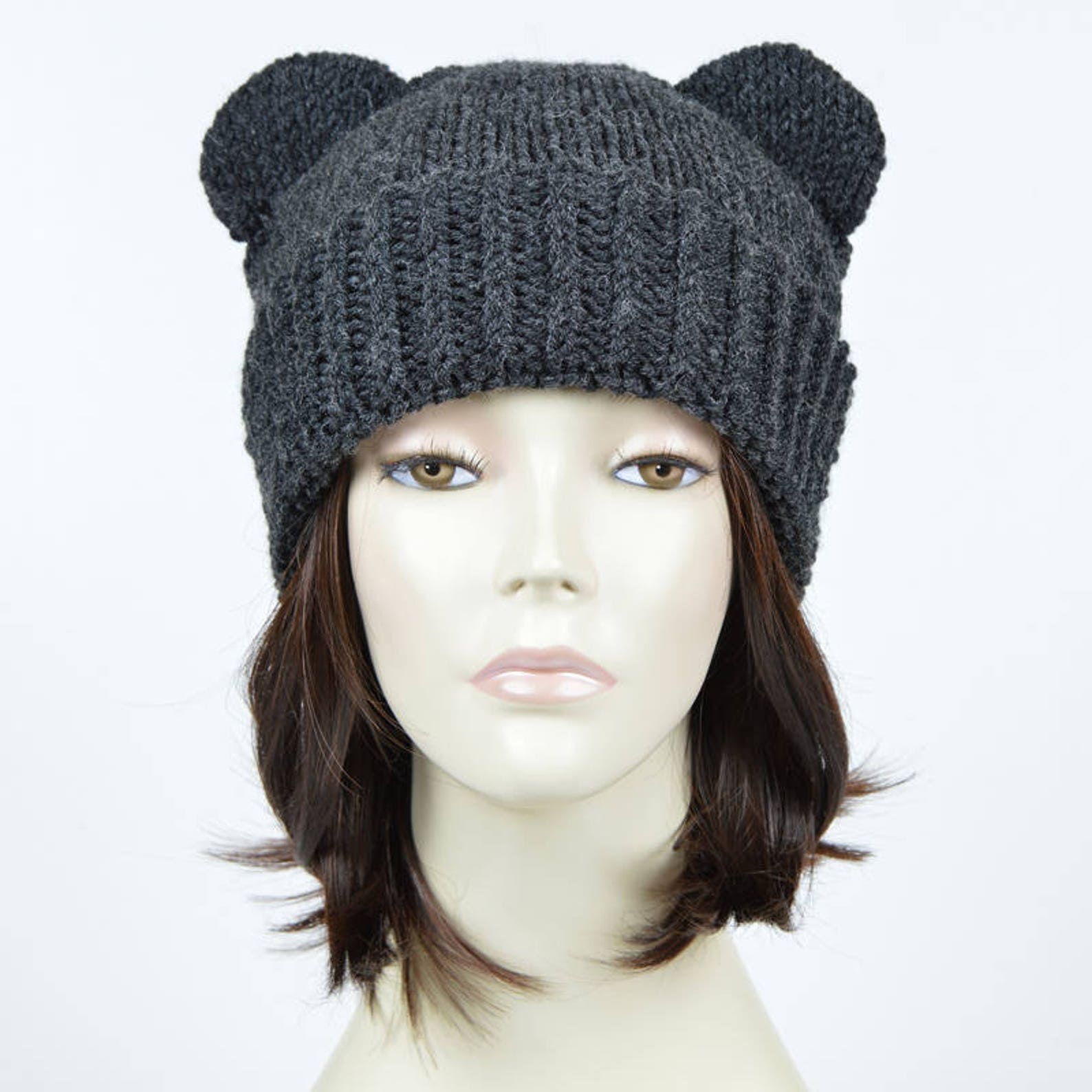 Bear Hat Pattern // Bear Beanie Pattern, Bear Ear Beanie, Knit Hat ...