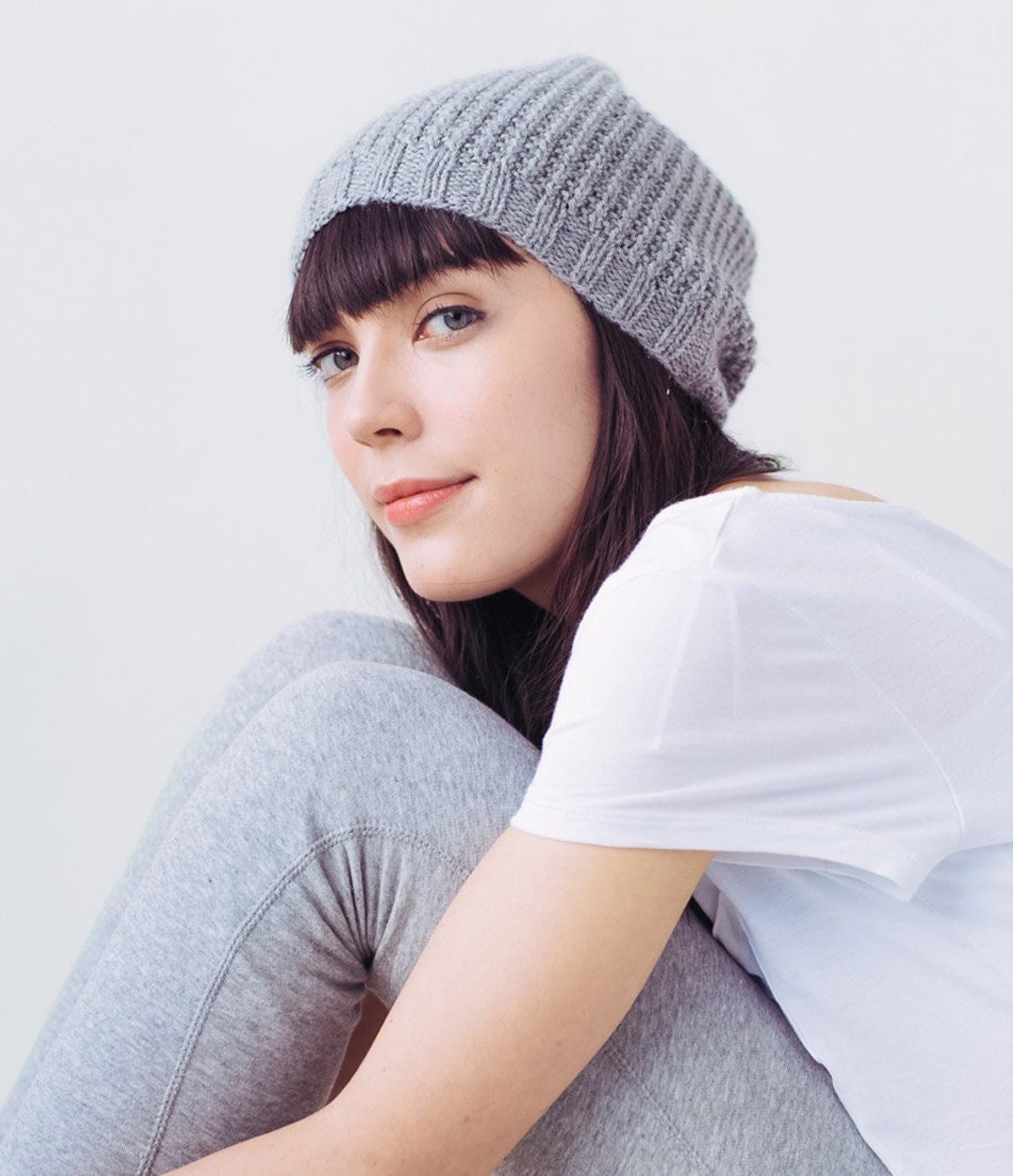 Slouchy Hat Knitting Pattern Etsy