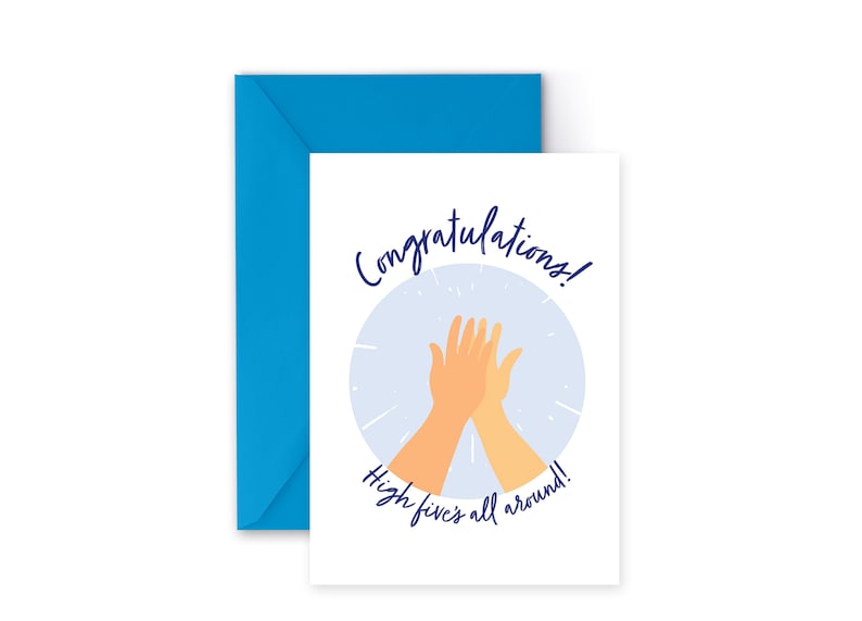 Congratulations! High Five Card - Etsy
