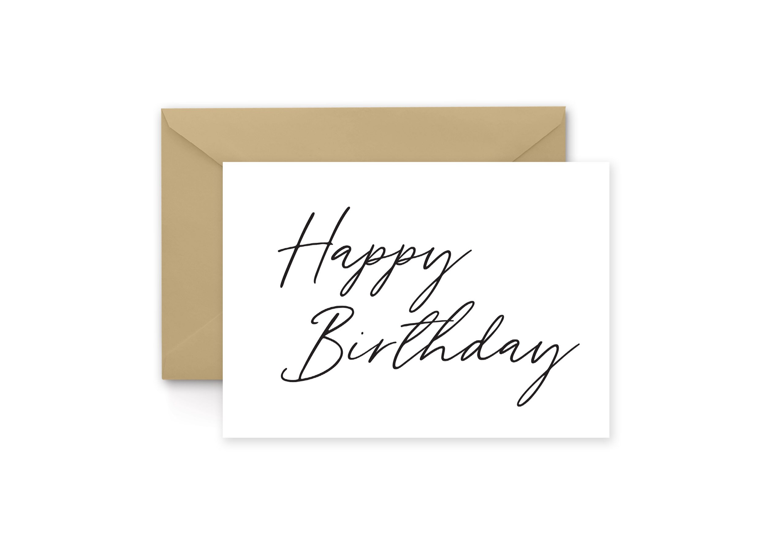 Happy Birthday Script Card - Etsy
