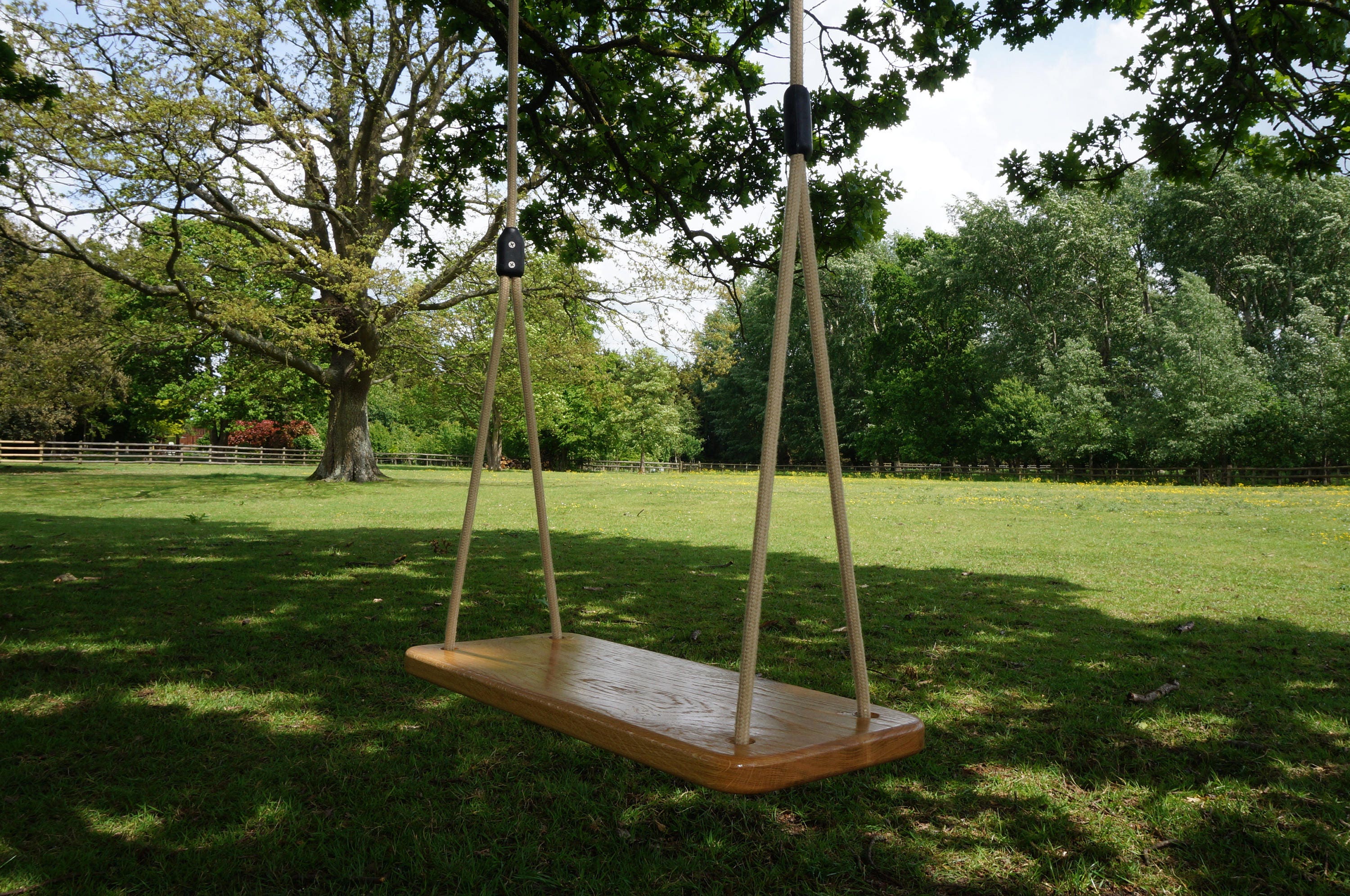 Solid Oak Tree Swing. Contemporary Adult Size. Wood Tree Swing - Etsy
