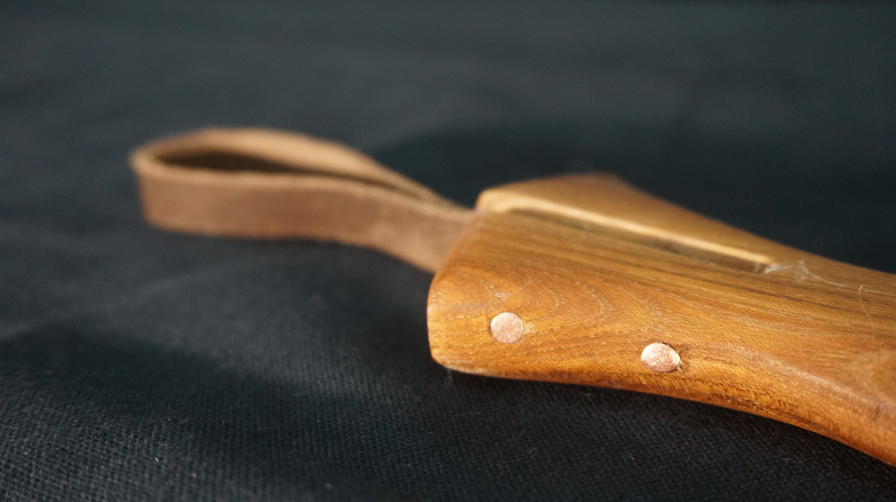 Elm Charcuterie Serving Paddle. Natural Edged With Handle and Leather ...