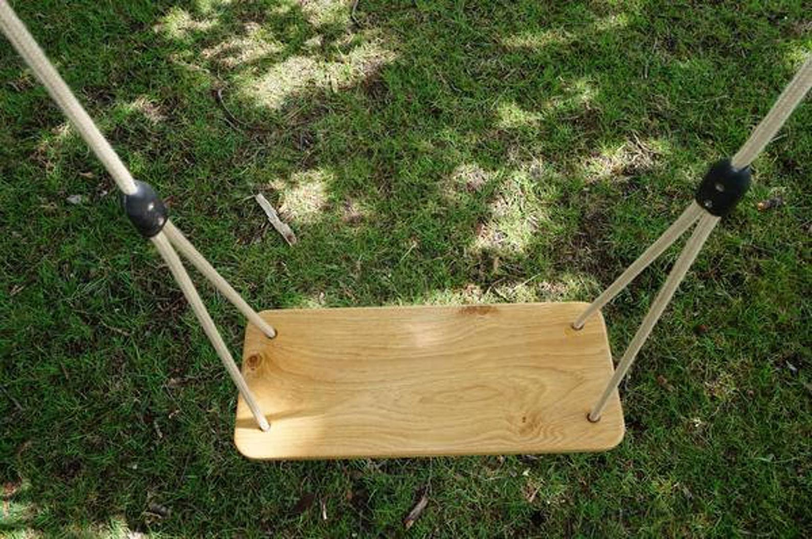 Solid Oak Tree Swing. Contemporary Child's Size. Wood Tree Swing. - Etsy