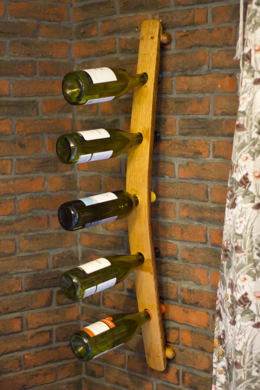 Reclaimed Rustic English Oak Wine Barrel Stave Wine Rack by the Fine ...