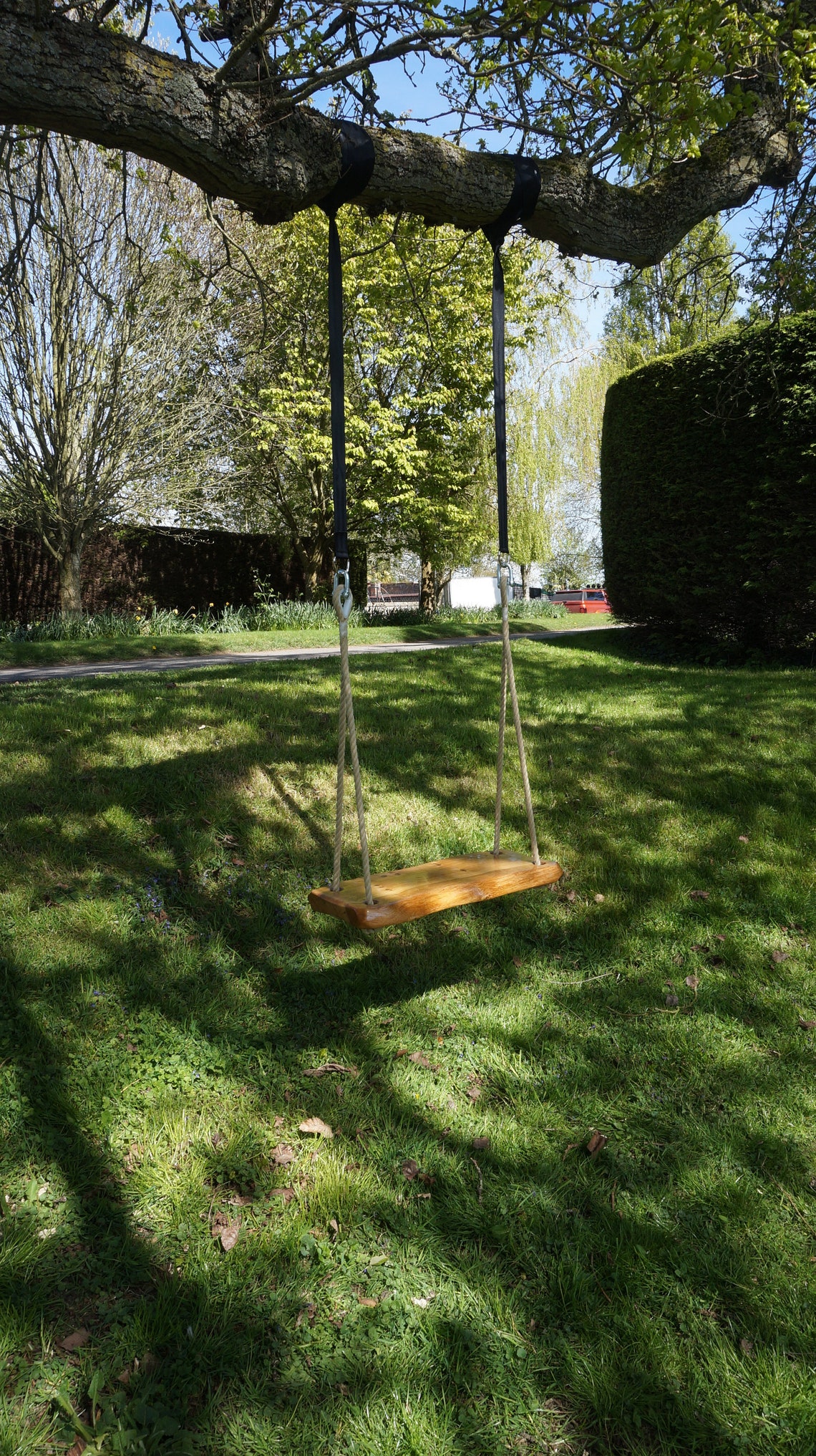 Natural Edged Solid Oak Tree Swing. Adult Size. Wood Tree Swing - Etsy