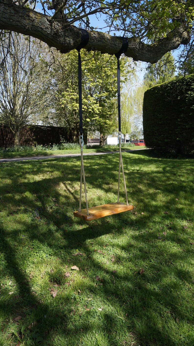 Natural Edged Solid Oak Tree Swing. Adult Size. Wood Tree Swing - Etsy