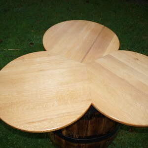 The Heather. 3 Leaf Clover Wine Barrel Table - Etsy