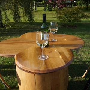 The Badger. 4 Leaf Clover Wine Barrel Table With 4 Wine Barrel - Etsy