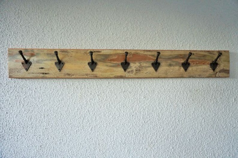 Reclaimed Wood Large 7 Peg Coat Rack Rustic Shabby Chic Style by the ...