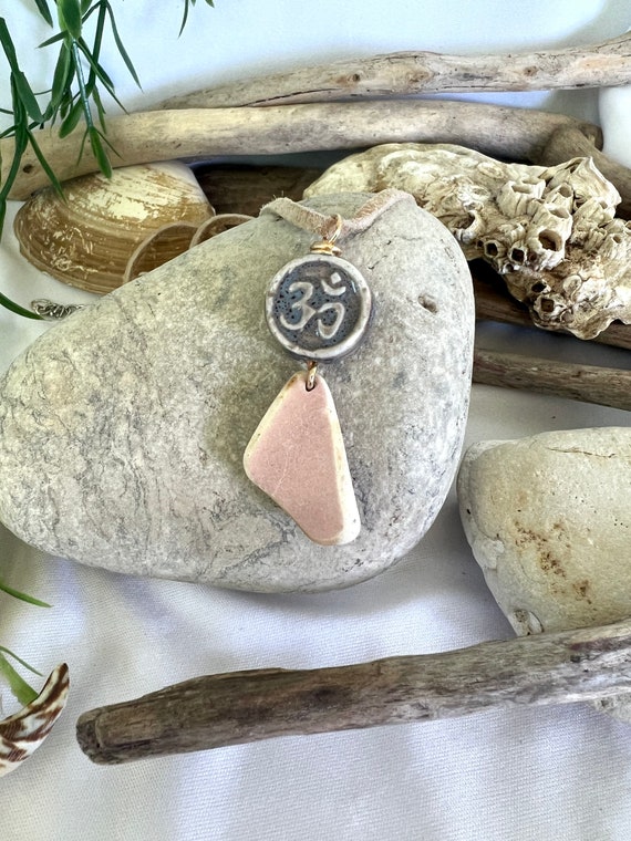 Light Pink Lake Michigan Beach Pottery Necklace - Etsy