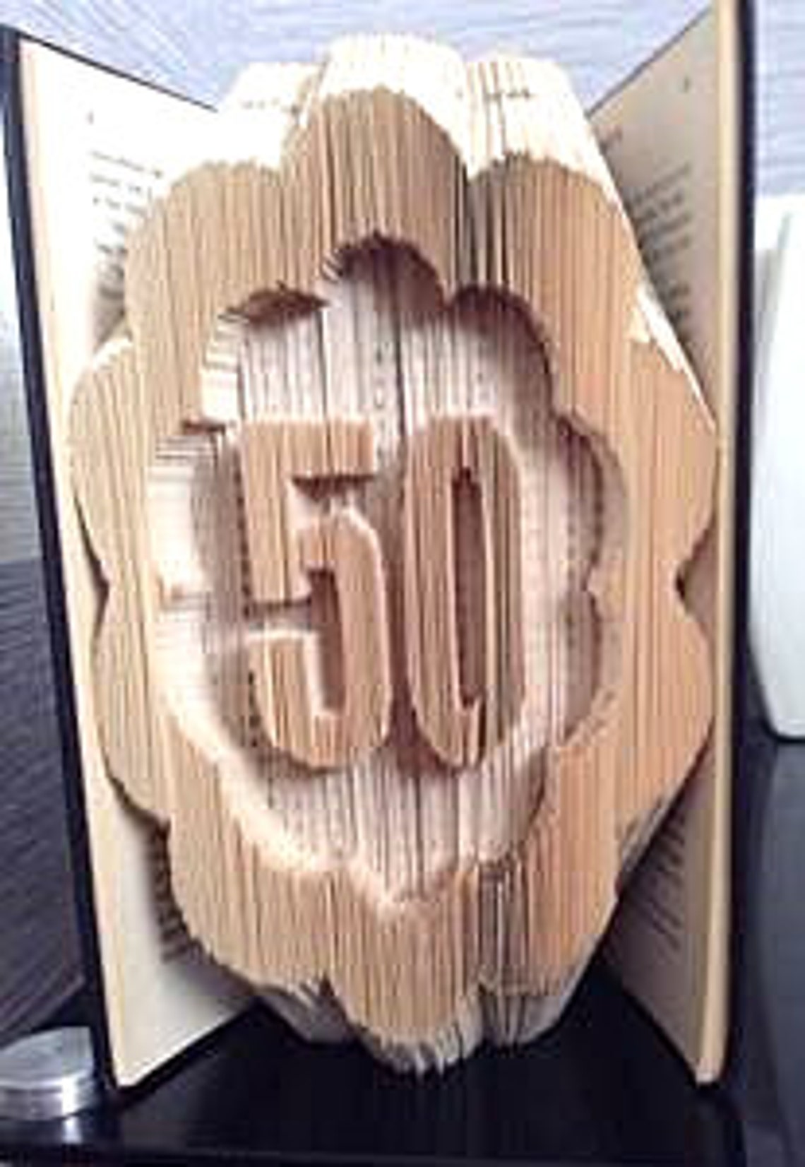 Folded Book Art Pattern Mark Measure Cut and Fold Numbers | Etsy